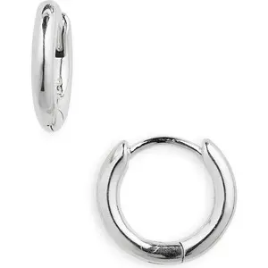 Madewell Demi-fine Huggie Hoop Earrings - Sterling Silver
