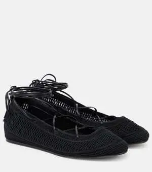 Isabel Marant Étoile Belna Open-knit Ballet Flats