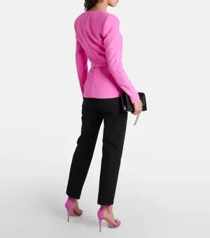 Safiyaa Samuela Paneled Crêpe Top - Pink