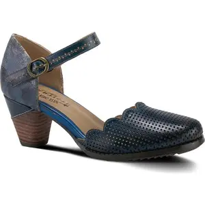SPRING STEP SHOES Parchelle Pump - Navy Multi Leather