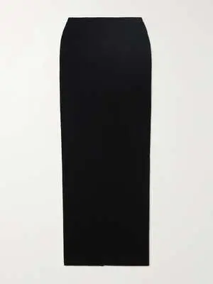 Eterne Emma Ribbed Maxi Skirt - Black