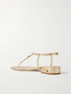 Jennifer Chamandi Pietro 20 Metallic Leather Sandals