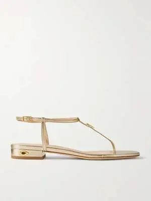 Jennifer Chamandi Pietro 20 Metallic Leather Sandals