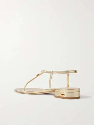 Jennifer Chamandi Pietro 20 Metallic Leather Sandals