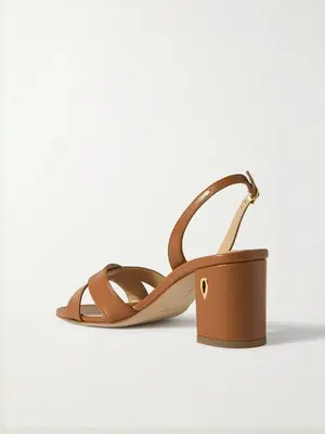Jennifer Chamandi Leonardo 65 Leather Slingback Sandals