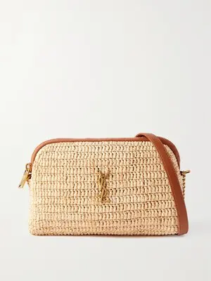 Saint Laurent Gaby Mini Raffia Shoulder Bag - Neutrals