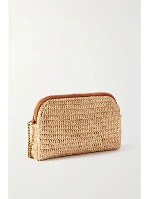 Saint Laurent Gaby Mini Raffia Shoulder Bag - Neutrals
