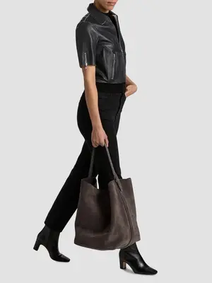 LAMARQUE Sevana Reversible Leather Short-sleeve Jacket
