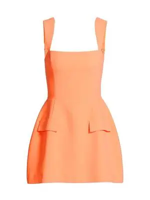 Amanda Uprichard Women's Bethany Sleeveless Skort Romper - Guava  - Guava