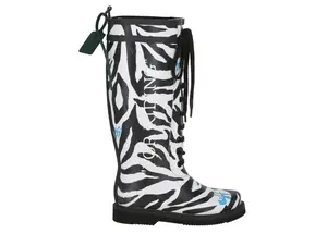 Off-White Off Zebra Print Rain Boot