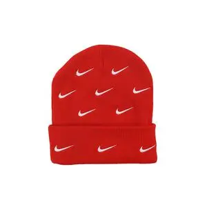 Nike All Over Swoosh Logo Cuffed Beanie - Red
