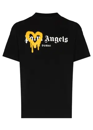 Palm Angels Dubai Heart Sprayed Logo T-shirt