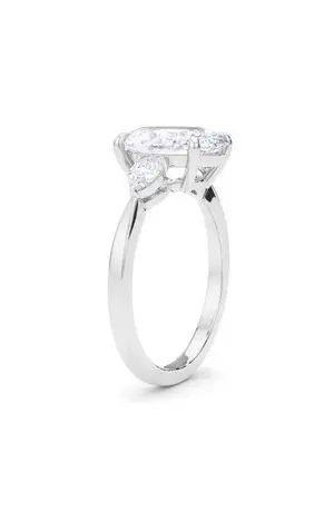 HAUTECARAT Oval And Pear Cut Lab-created Diamond Ring - 18k White Gold