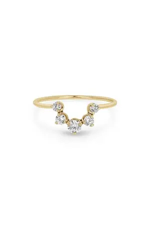 Zoe Chicco 14k Gold Diamond Arc Crown Ring - Yellow Gold