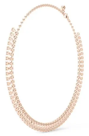 HAUTECARAT Lab Created Diamond Necklace - 18k Rose Gold