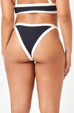 L*Space Mackenzie Bitsy Bikini Bottom - Black/cream