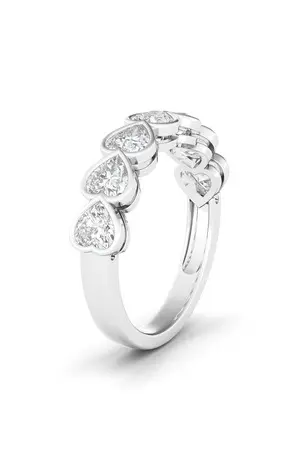 HAUTECARAT HauteCarat Bezel Heart Lab-Created Diamond Ring 14k White Gold