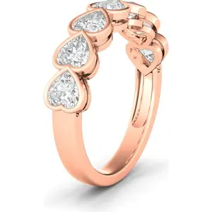 HAUTECARAT HauteCarat Bezel Heart Lab-Created Diamond Ring Rose Gold