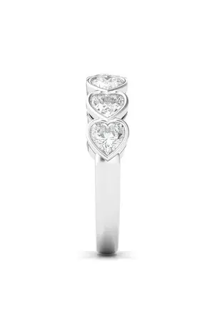 HAUTECARAT Bezel Heart Lab-created Diamond Ring - White Gold