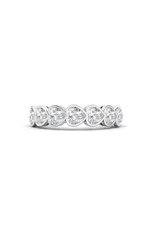 HAUTECARAT Bezel Heart Lab-created Diamond Ring - White Gold