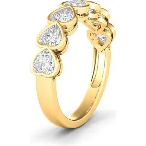 HAUTECARAT HauteCarat Bezel Heart Lab-Created Diamond Ring Yellow Gold