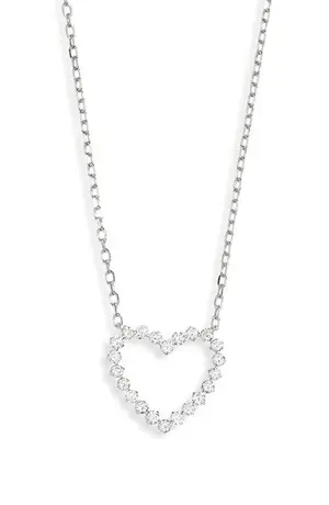 Bony Levy Rita Diamond Open Heart Pendant Necklace - 18k White Gold