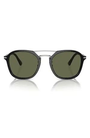 Persol 53mm Square Sunglasses - Black