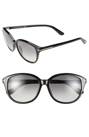 TOM FORD Karmen 57mm Sunglasses - Sblk/smk