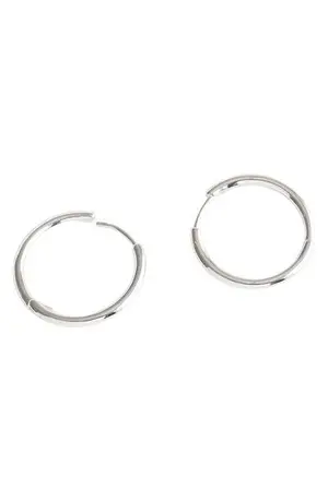 Madewell Demi-fine Medium Hoop Earrings - Sterling Silver