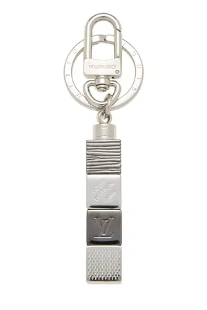 LOUIS VUITTON Porte Cles Cube Keychain - Silver