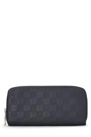 LOUIS VUITTON Damier Infini Zippy Vertical Wallet - Navy