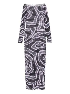 Emilio Pucci Printed Maxi Dress - Black