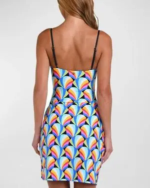 SUNSHINE 79 Hang Loose Faux Wrap Mini Skirt Coverup