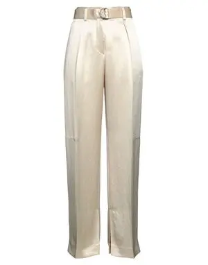 JIL SANDER High Waisted Wide Leg Pants - Beige