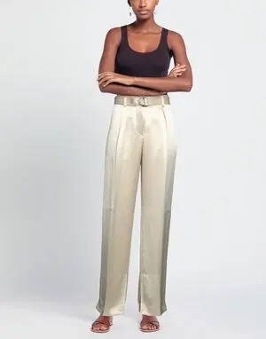 JIL SANDER High Waisted Wide Leg Pants - Beige
