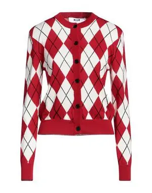 MSGM Virgin Wool Cardigan - Red