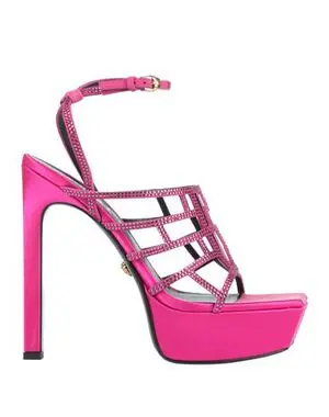 Versace Embellished Square Toe Sandals