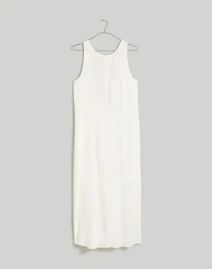 Madewell Open-back Midi Cover-up Dress In Crinkle Cotton - Lighthouse