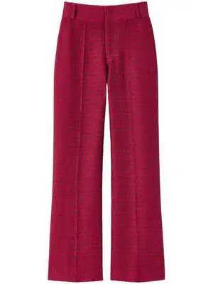 DESTREE Yoshismart Jacquard Cropped Trousers - Pink
