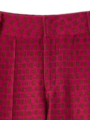 DESTREE Yoshismart Jacquard Cropped Trousers - Pink
