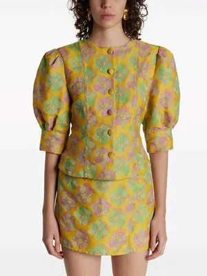 DESTREE Jasper Floral-jacquard Blouse