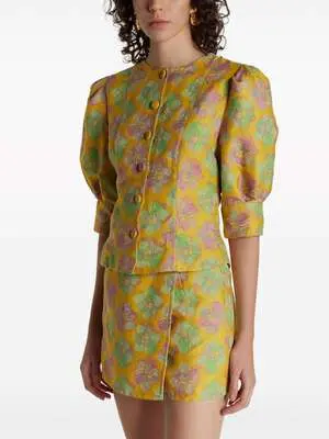 DESTREE Jasper Floral-jacquard Blouse