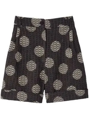 DESTREE Daniel Polka-dot Jacquard Shorts