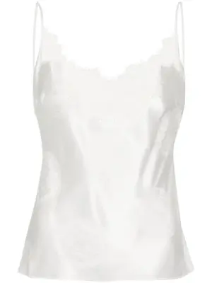 Coperni Lace-trim Silk Tank Top