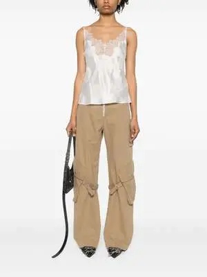 Coperni Lace-trim Silk Tank Top