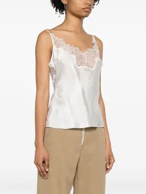 Coperni Lace-trim Silk Tank Top