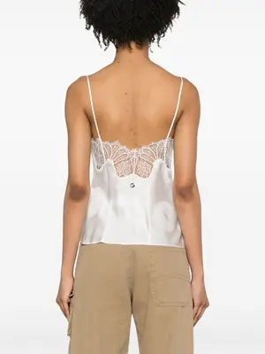 Coperni Lace-trim Silk Tank Top