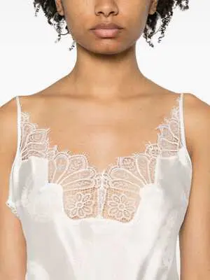 Coperni Lace-trim Silk Tank Top