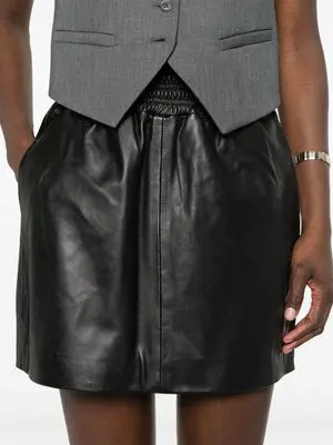 ARMA Mare Leather Skirt - Black