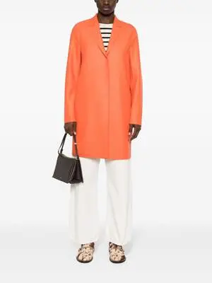 Harris Wharf London Cocoon Wool Coat - Orange